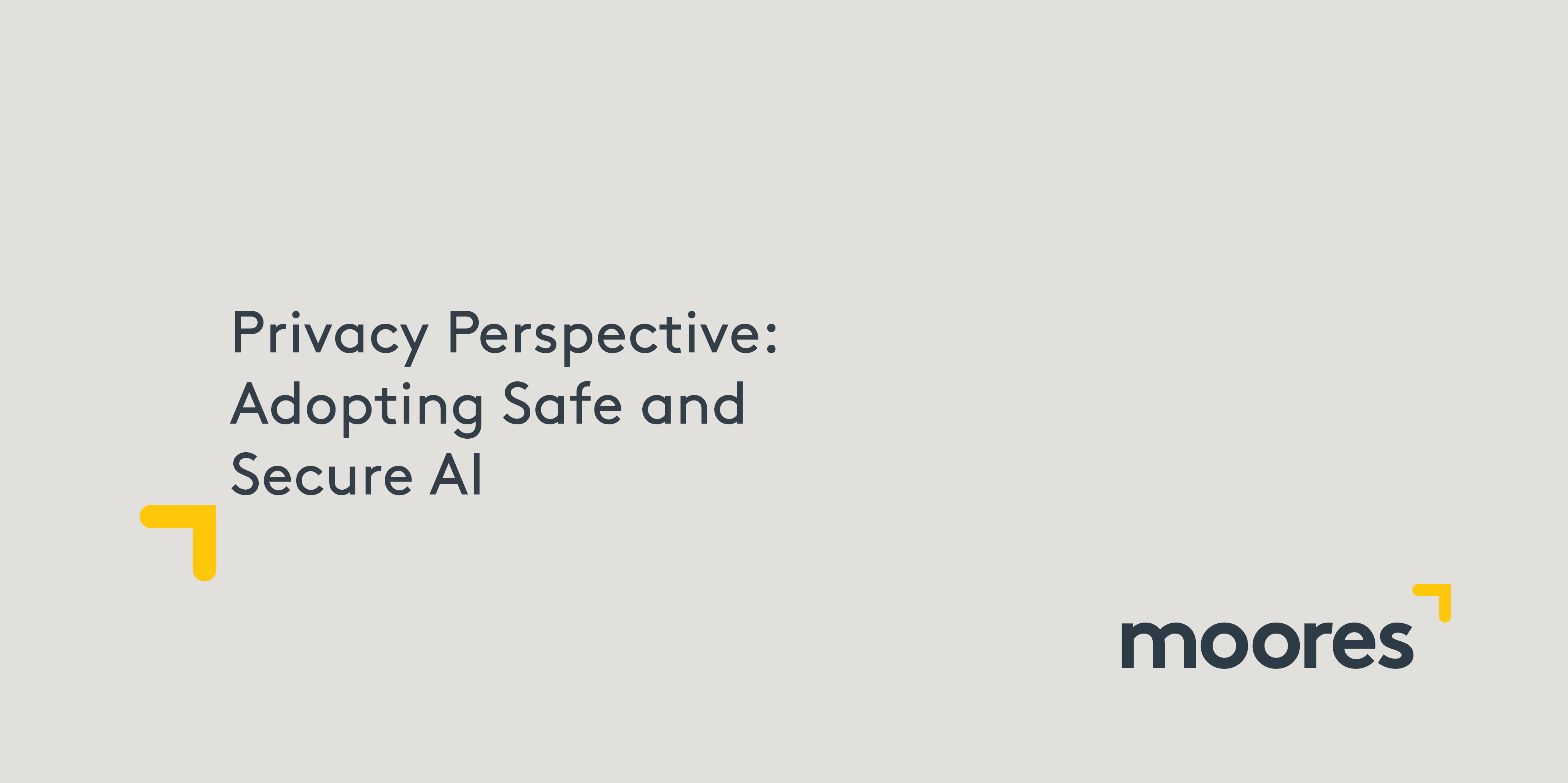 Privacy Perspective: Adopting Safe and Secure AI | Moores