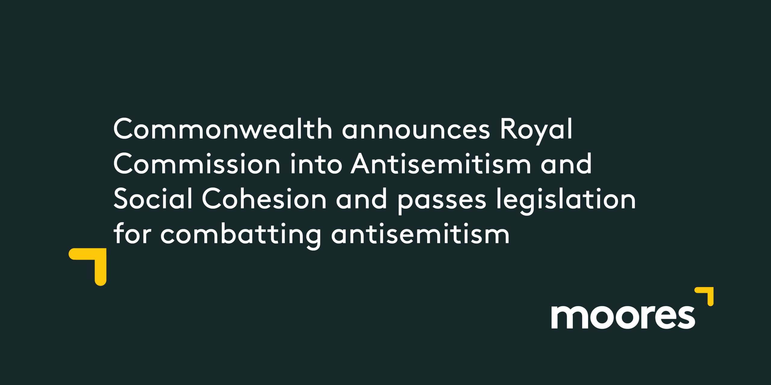 Commonwealth announces Royal Commission into Antisemitism and Social ...
